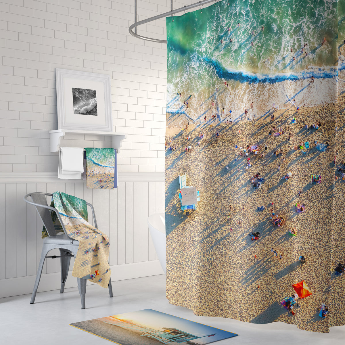 Shower Curtain - Santa Monica Beach – Wow House